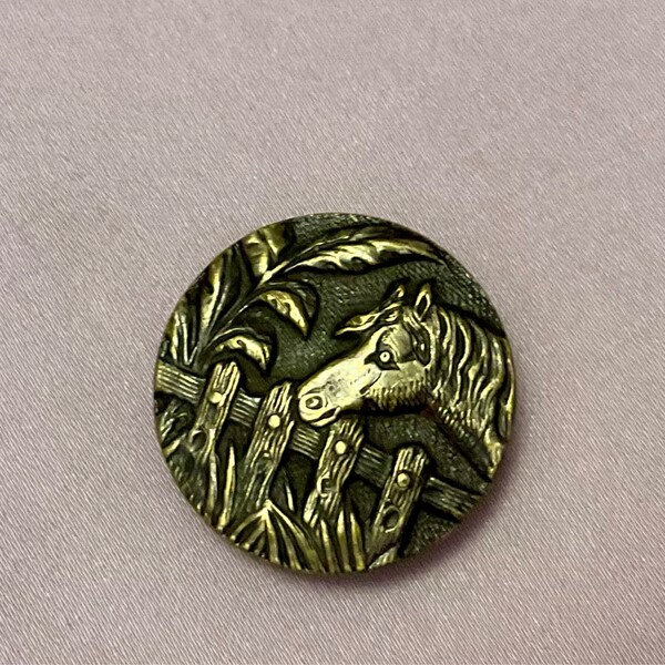 Antique French BUTTON. Victorian Bird & Flowers. Paris Back, 11/16 ...