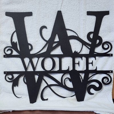 Custom Metal Signs Monogram Wall Decor Metal Wall Art - Etsy