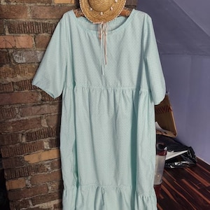 High Waist Ruffle Hem Maxi Dress Sewing Pattern - Etsy Canada
