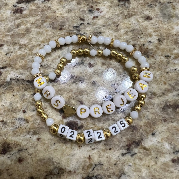 Nurse Appreciation Bracelet, Heishi Beads, Acrylic Heart & Gold Filled ...