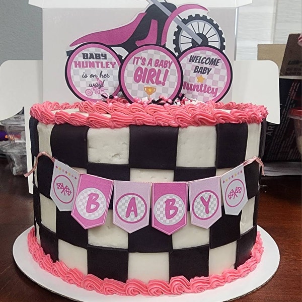 Motocross-baby Girl Shower Digital Bundle Rev up for Your Little Rider ...