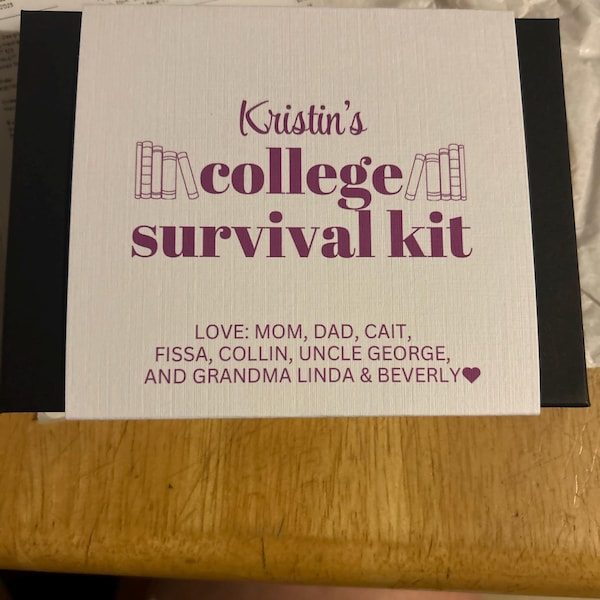 College Survival Kit, College Gift Card Book Box, High School ...