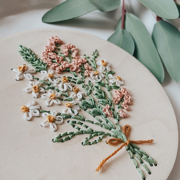 SVG Daisy Bouquet Embroidery Pattern for Laser Cutting, Glowforge ...