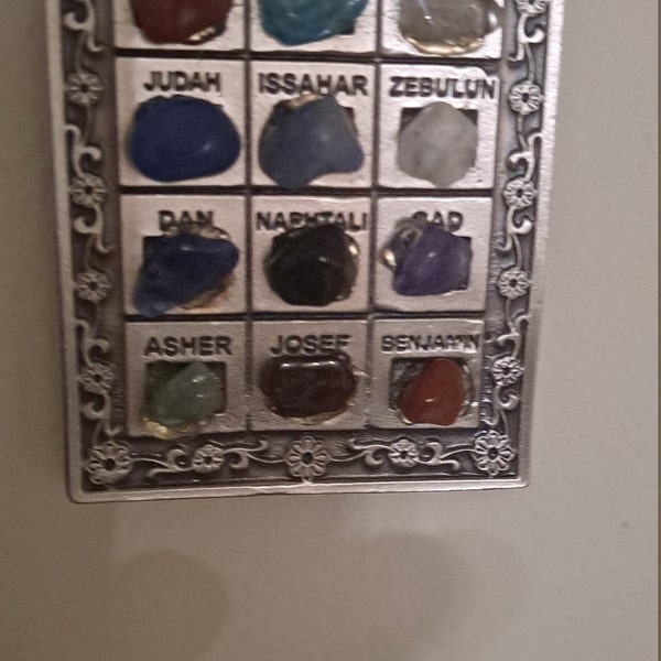 Decorative 12 Choshen Gems Ornament With the Israel Tribes Real Stones ...