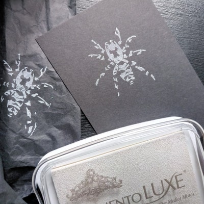 White Stamp Pad, White Ink Kraft Paper, Memento Luxe Ink Pad, White Ink ...