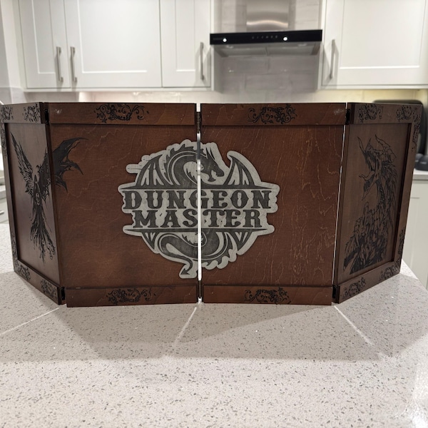 Dnd Dm Screen Custom Engraved Dungeon Master Foldable GM Device Perfect ...