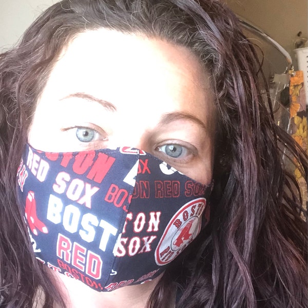 Red Sox Face Mask, Boston Red Sox Mask, Redsox Mask, Adjustable ...
