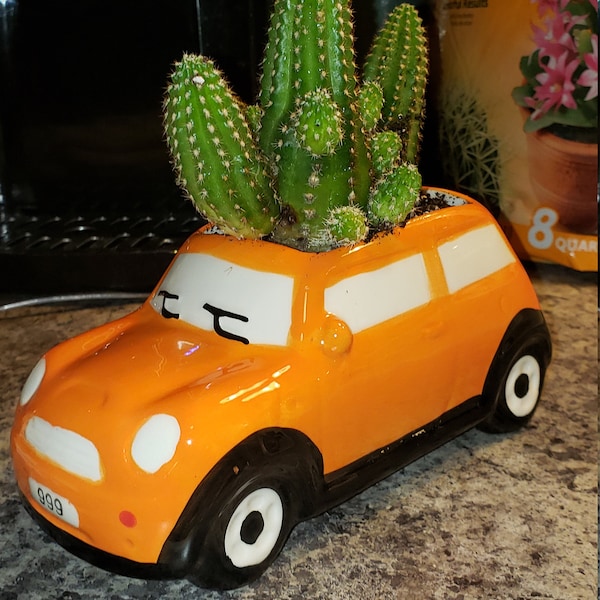 Ceramic Mini Cooper Plant Potters - Etsy