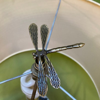 DRAGONFLY Aged Brass Finish Lamp Finial-highly Detailed Cast Metal - Etsy