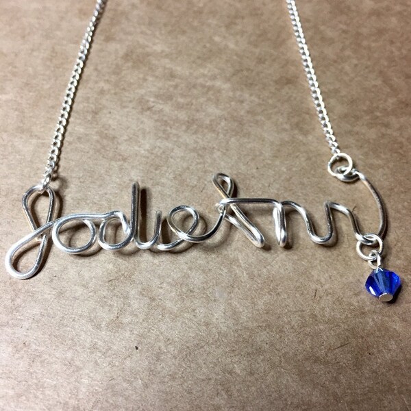 Personalised Word Necklace - Custom Necklace - Wire Wrapped Necklace - Etsy