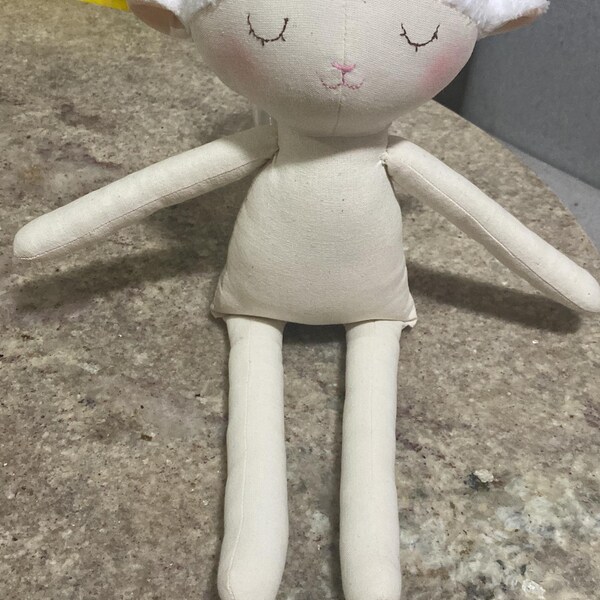 Lamb Sewing Pattern PDF - Make a Cloth Lamb Doll / Stuffed Animal Toy ...
