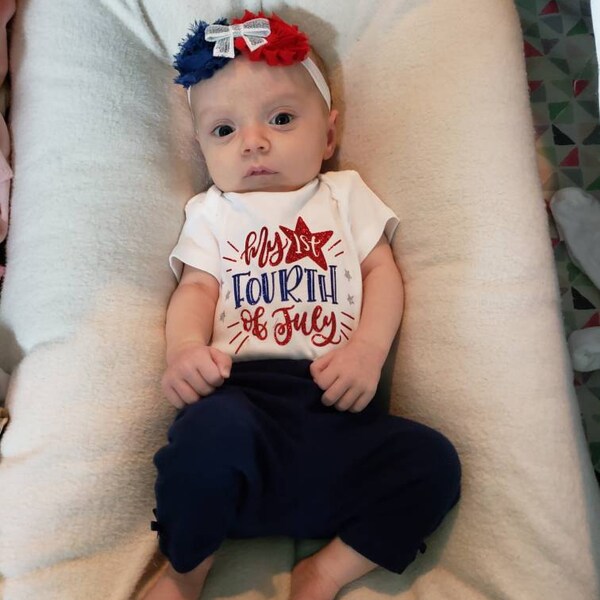 My First 4th of July Baby Girl Outfit | 1st Fourth of July Baby Girl ...