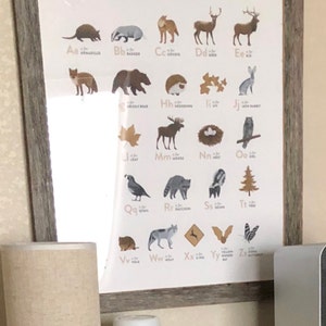 Woodland Alphabet Poster, Printable Wall Art, Animal ABC Print ...