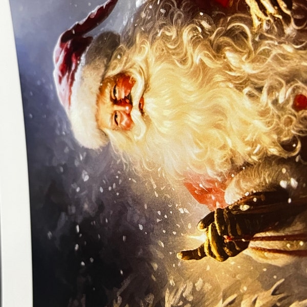 Printable Enchanted Santa Claus Digital Paper, Christmas Santa ...