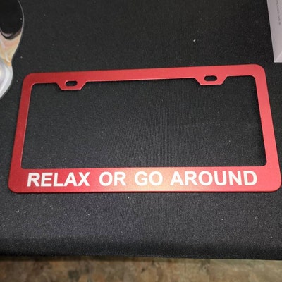 Custom License Plate Frame Laser Engraved on High Quality Anodized ...
