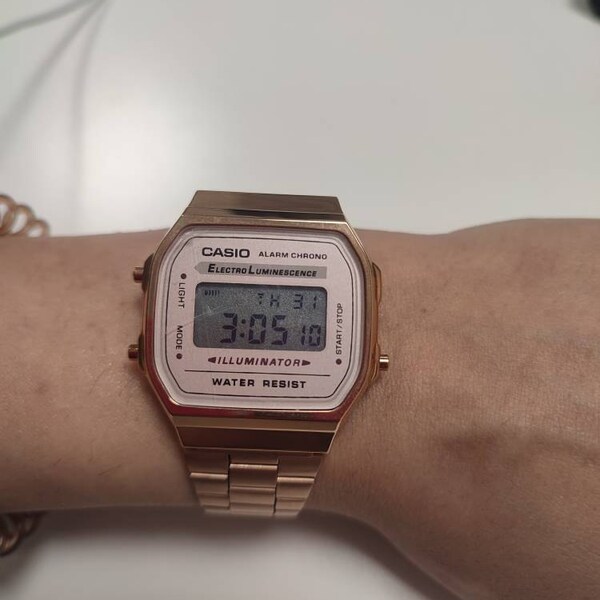 CASIO Gold/black A168WG Original Digital Illuminator Watch - Casio ...