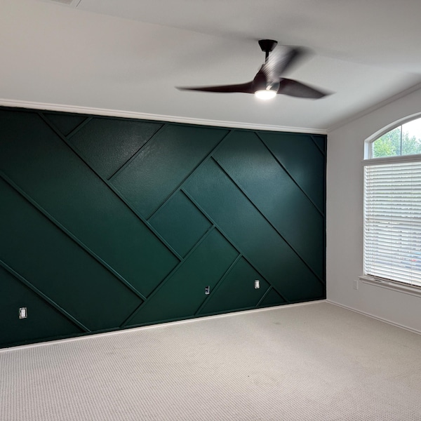 Dimensional Accent Wall-custom Amazing Wall Design, Trim Wall Design ...