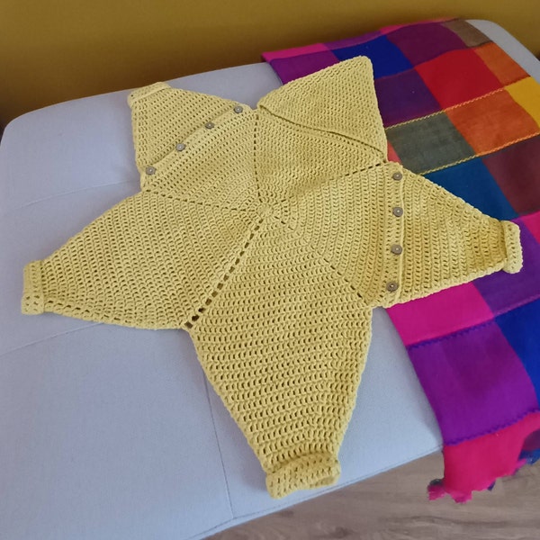 Pattern - Crochet Baby Star Bunting/snuggle Suit/bodysuit - Instant ...
