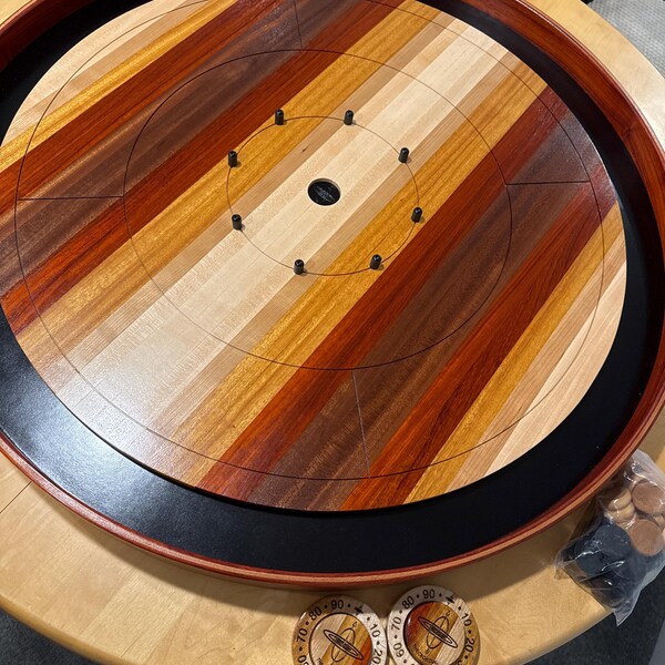 Crokinole Board thunder Solid Purpleheart Hardwood Great Christmas Gift ...