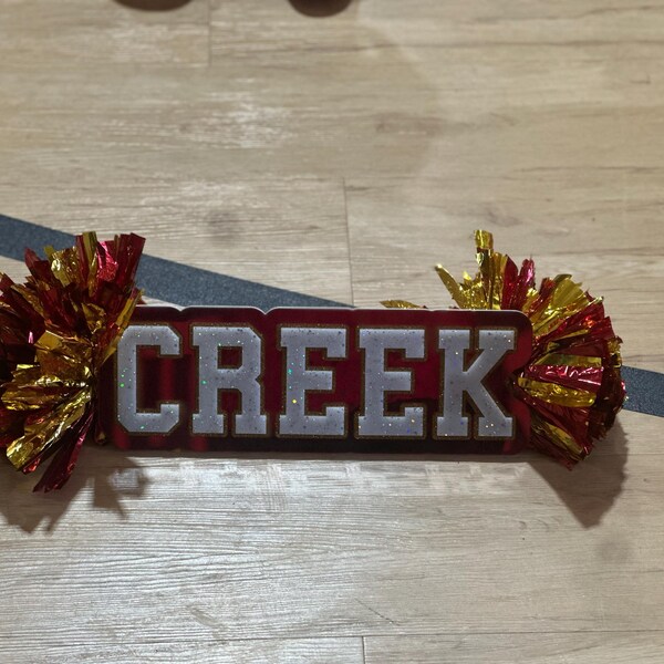 School Spirit Cheer Stick Customized With Mascot | Sports Mom| Acrylic ...