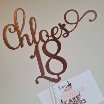 18th Birthday Cake Topper Personalised With Name Cake Topper Cake ...