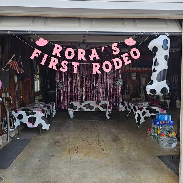1st Rodeo Birthday, First Rodeo Banner, My First Rodeo Banner, Cowgirl ...