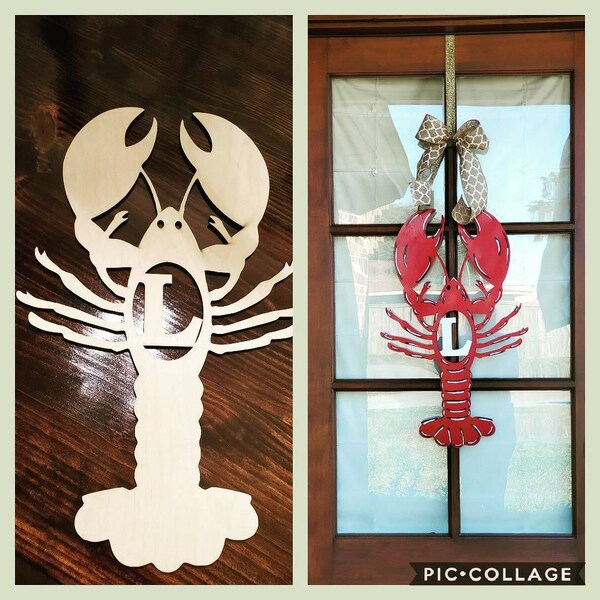 Crawfish - 01656C- Monogram, Any Letter, Laser Cutout, Your Initial ...