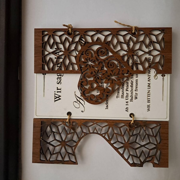 Personalized Wooden Invitations Wedding | Birthday| Anniversary ...