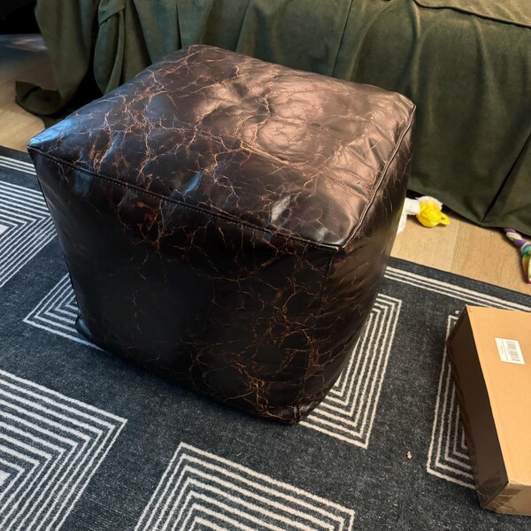 RETIRED Old World Poufs, Black, Gold or Parchment Crackle, 18"x18"x16 ...