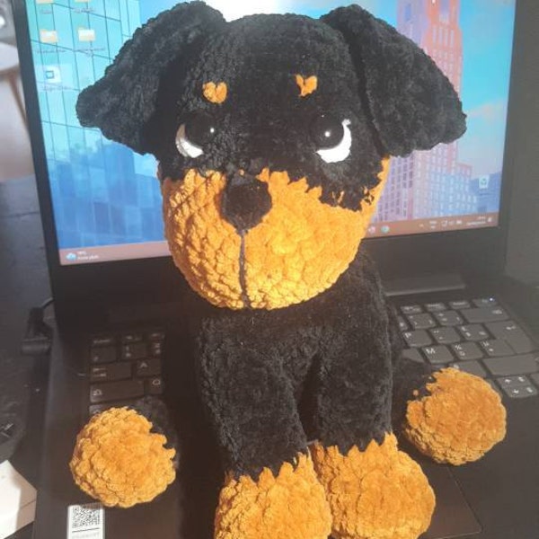 Rottweiler Dog Crochet Pattern/ Amigurumi Tutorial Plushie Dog/ Crochet ...