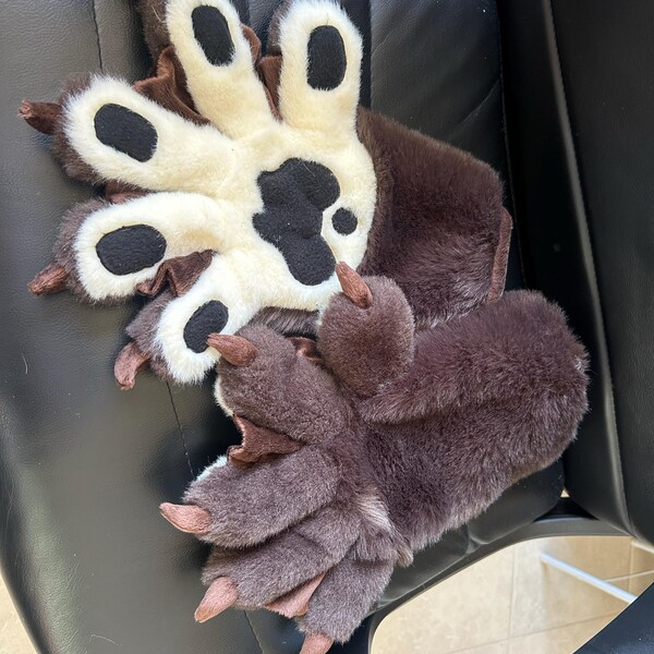 Black and White Monster Fursuit Hand Paws - Etsy