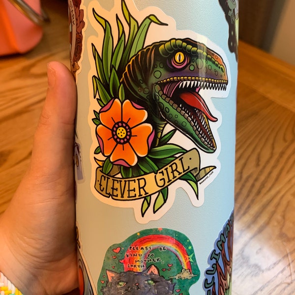 Clever Girl Sticker - Vinyl Sticker - Tattoo Flash - Etsy