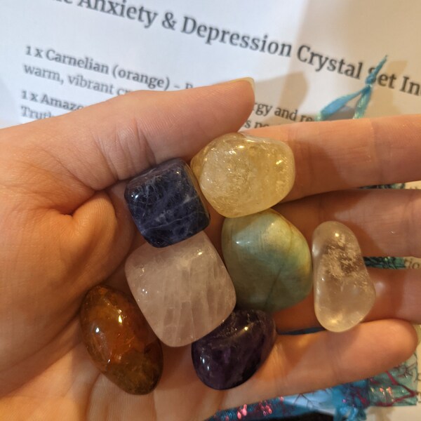 SOBRIETY CRYSTAL SET, Healing Crystal Set, Gift Set, Gemstone Set, Raw ...