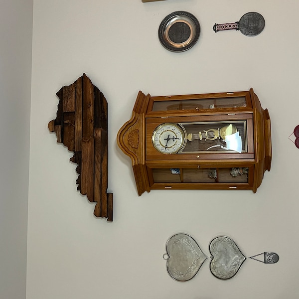 Rustic Wood State Cut Out, Large State Cutout, Wood State Outline ...