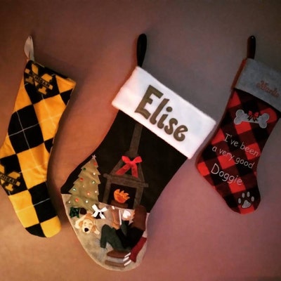 Reading Girl Christmas Stockingthe Perfect Winter - Etsy