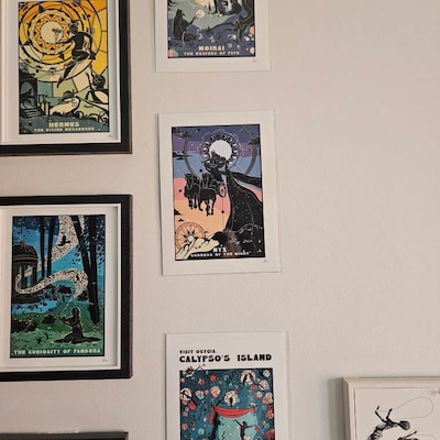 Icarus Greek Mythology Print, Graphic Minimalist Wall Art, the Fall of ...