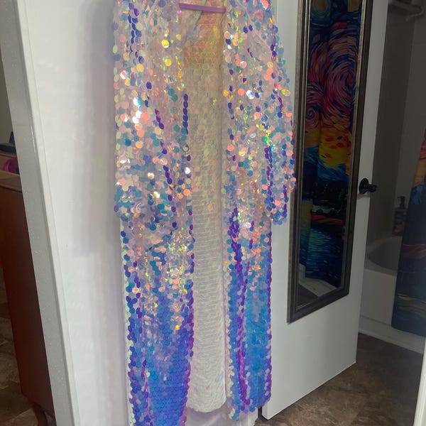 Disco Glitter Cape/capelet, Glastonbury, Wedding/festival/drag Short ...