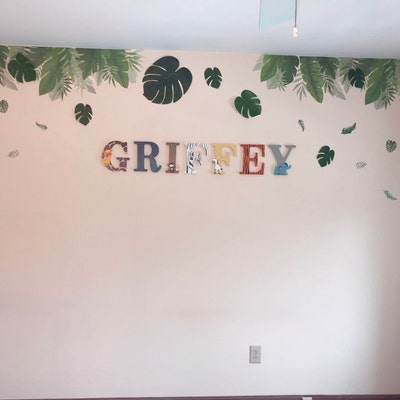 Jungle Theme Hand Painted Letters - Etsy