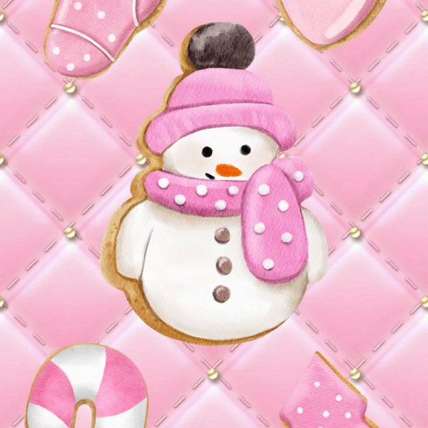 Christmas Cute Cookies Clipart, Watercolor Pink Gingerbread, Sweets ...