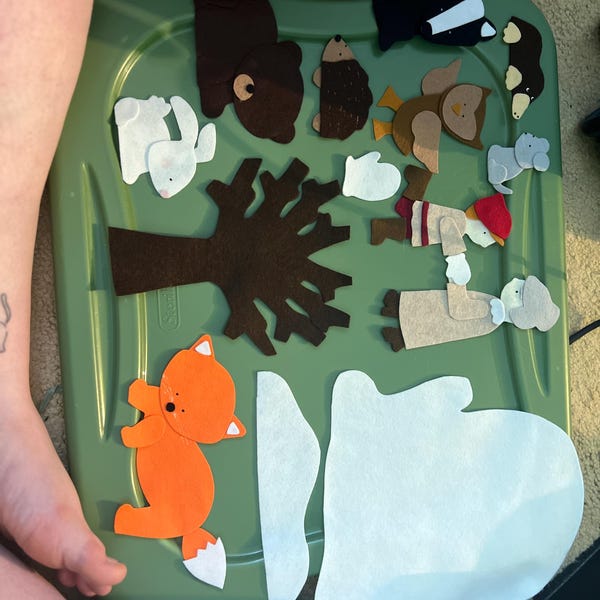 Turkey Wore His Rainbow Feathers Felt Board Story Felt Turkey ...