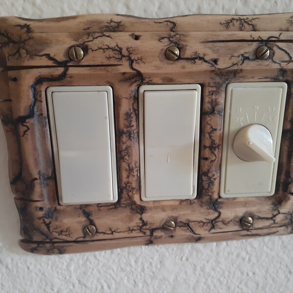 Rustic Cedar - Light Switch Covers, Switch Plates, Wall Plates, Plug ...