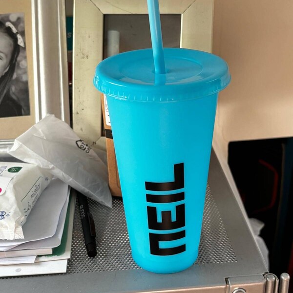 Personalised Name Cold Cup 24oz | Starbucks Cup With Lid and Straw ...