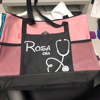 Custom Medical Assistant Bag, Personalized CMA Bag With Zipper, Utility ...