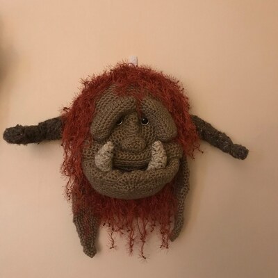 Huge Crochet Fluffy Monster Trophy Head, PDF PATTERN ONLY, Amigirumi ...