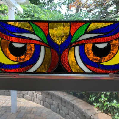 Owl Eyes Stained Glass Pattern - Etsy