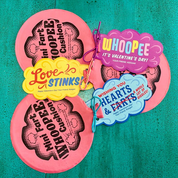 Whoopee Cushion Kids Valentine Printable - Kids Valentines, School ...