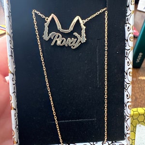 Dog Name Necklace, Design Dog Ears Necklace, Christmas Gift, Pet ...