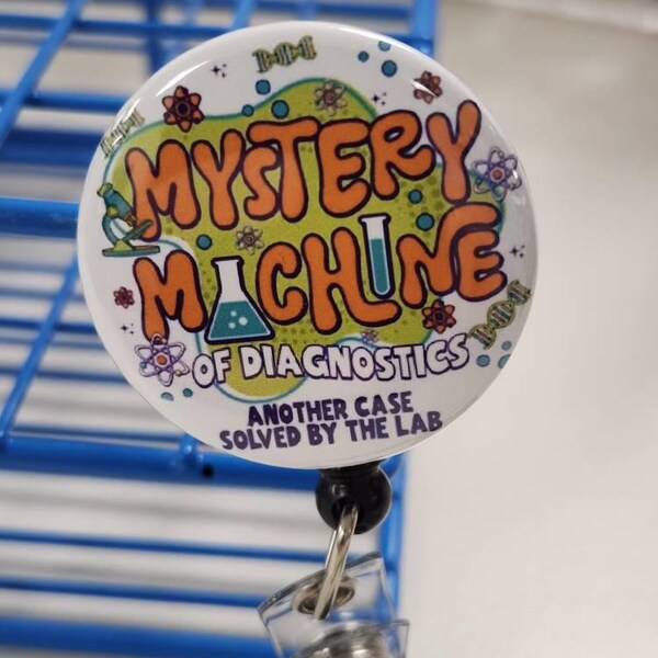 MRI Safe Badge Holder - MRI Tech Grey Acrylic, Retractable Badge, Non ...