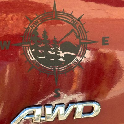 Compass Decal Nautical Wall Decal Compass Rose Wall Decal Directional ...