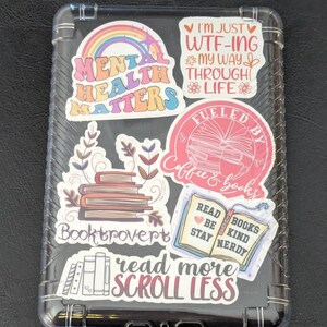 Book Dragon Silver Vinyl Sticker Whimsical Dragon Bookish Stickers ...